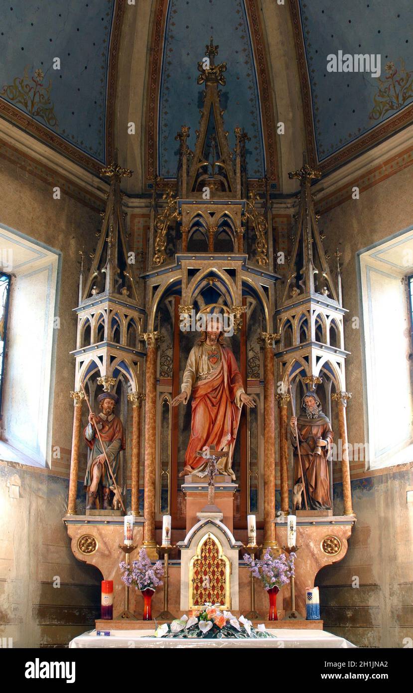 Sacred Heart of Jesus, church altar Stock Photo - Alamy