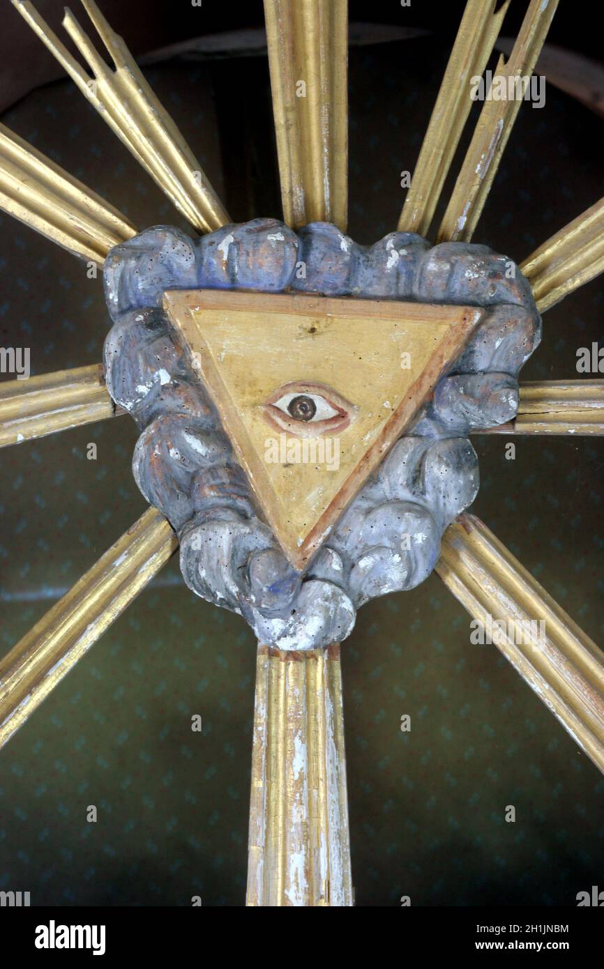 Christian religious symbol - all-seeing eye Stock Photo - Alamy