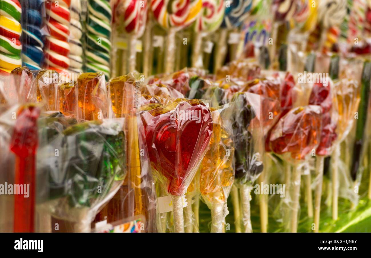 Colorful lollipops counter hi-res stock photography and images - Alamy