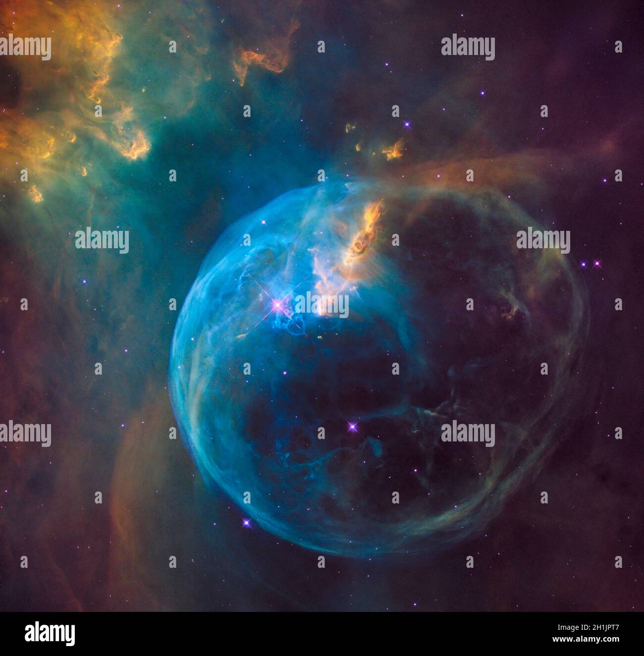 The Bubble Nebula, also known as NGC 7635, is an emission nebula located 8000 light-years away ...