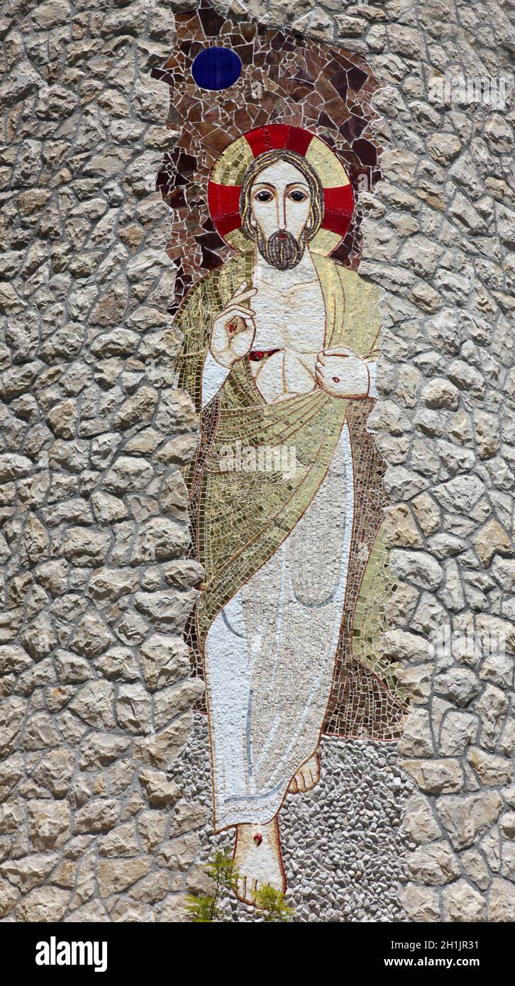 Jesus, the shrine of Our Lady of Lourdes in Vepric, Croatia Stock Photo ...