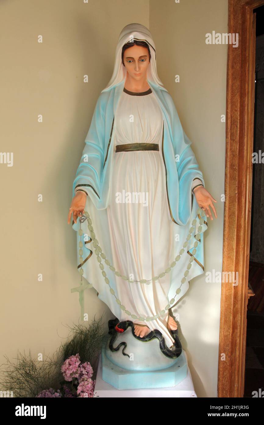 Virgin Mary, Catholic Church of Saint Roch in Donja Lastva, Montenegro ...