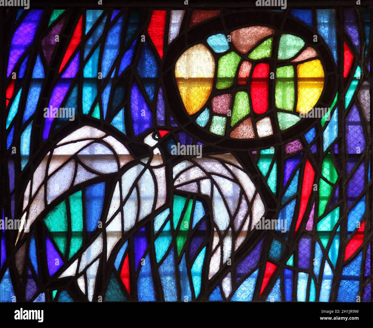 Holy Spirit Bird, stained glass, Cathedral of St Tryphon is an Roman ...