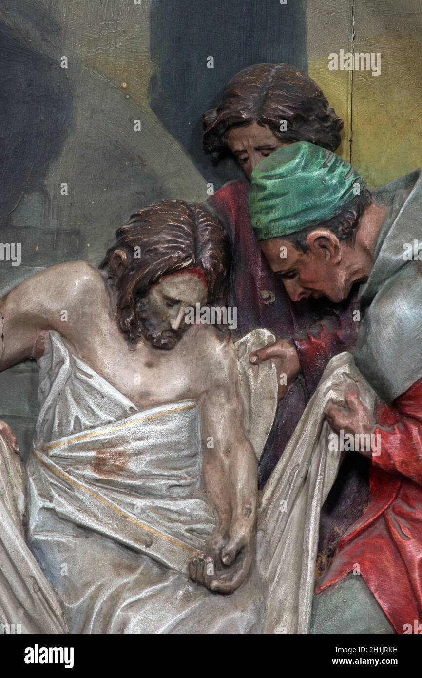 Jesus laid in the tomb hi-res stock photography and images - Alamy