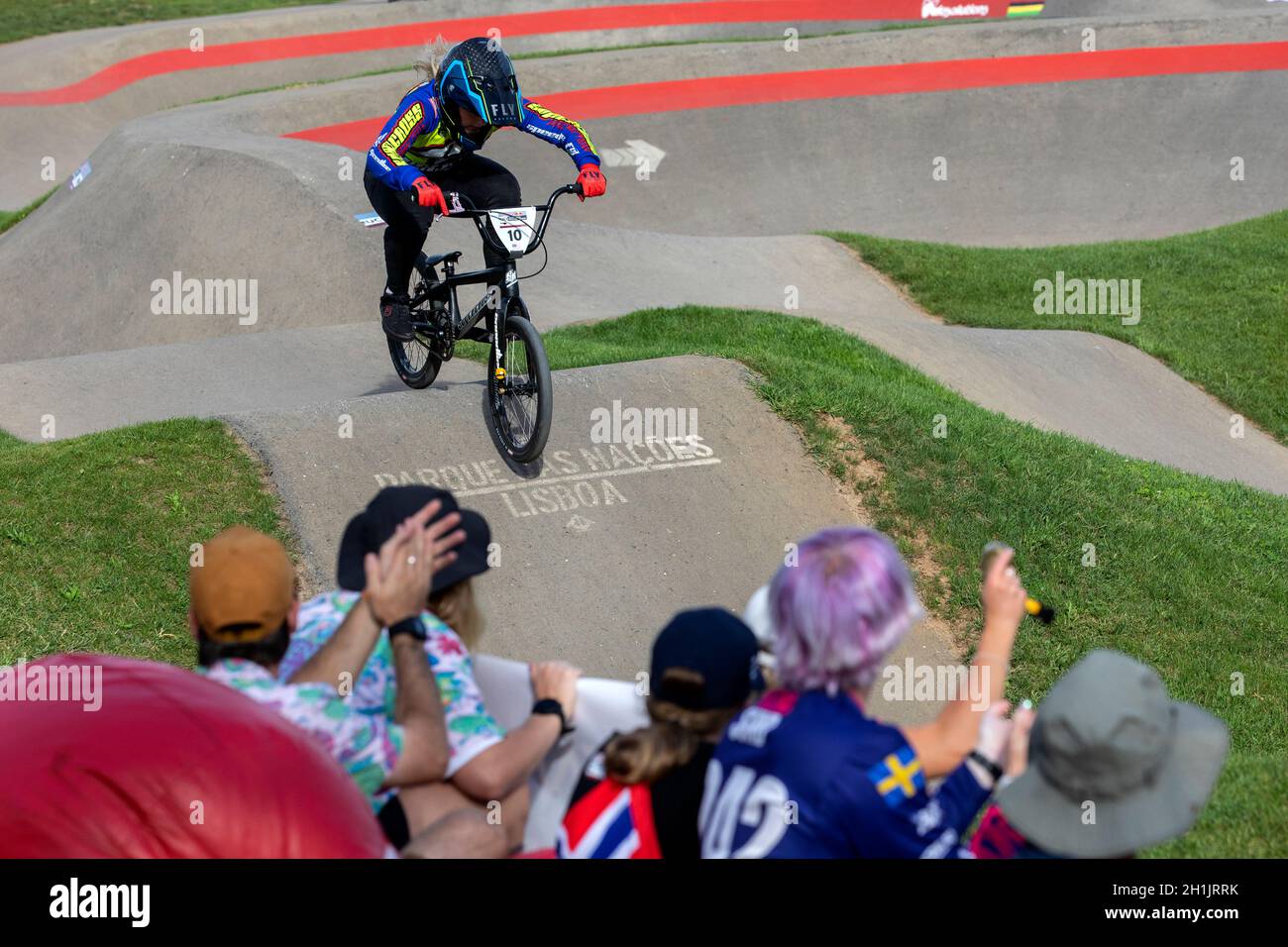 North American biker Emily Hayes in action during the women's Red Bull ...
