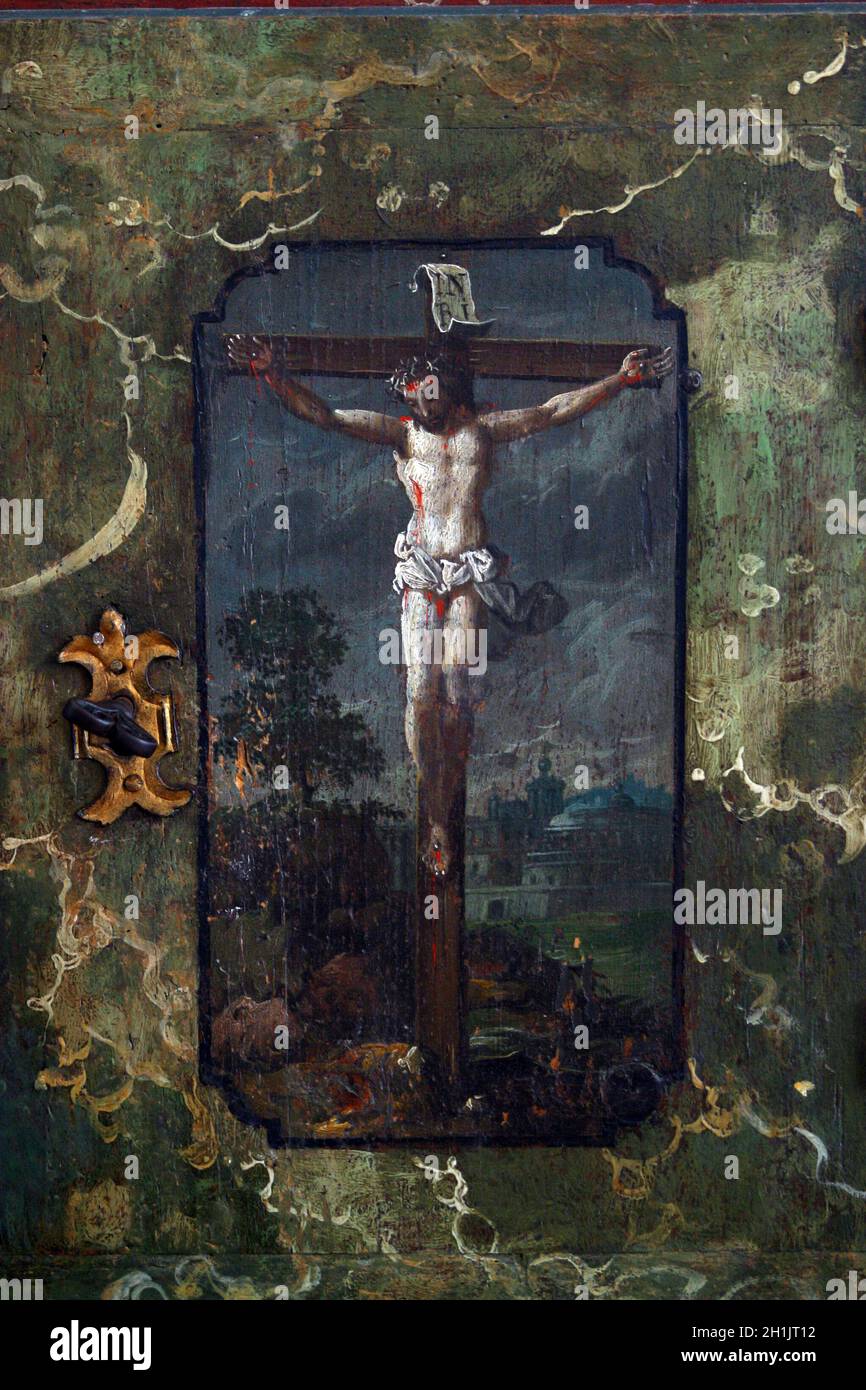 Jesus crucified on the cross Stock Photo - Alamy
