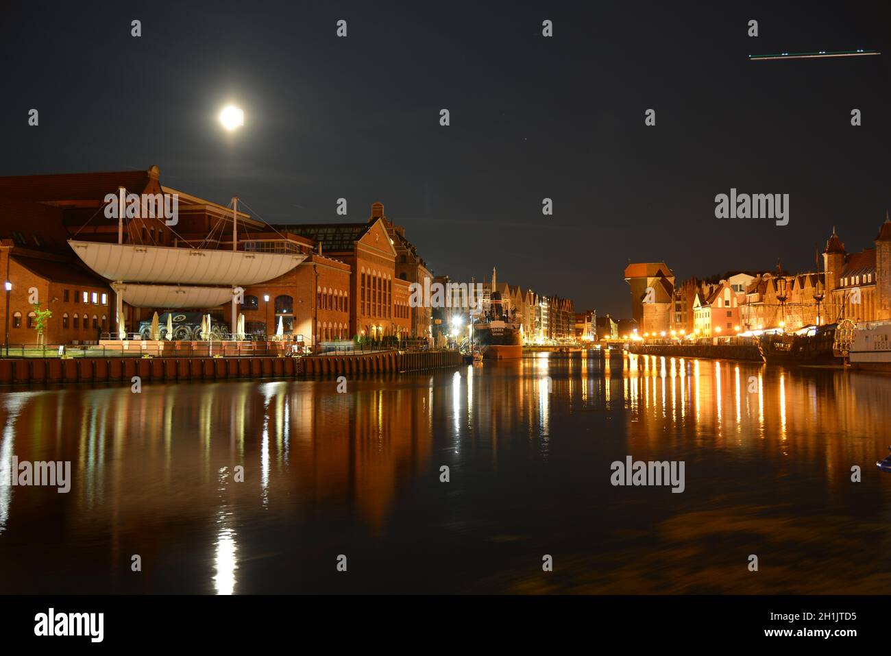 Beautiful Danzig in Poland at a summer night Stock Photo - Alamy