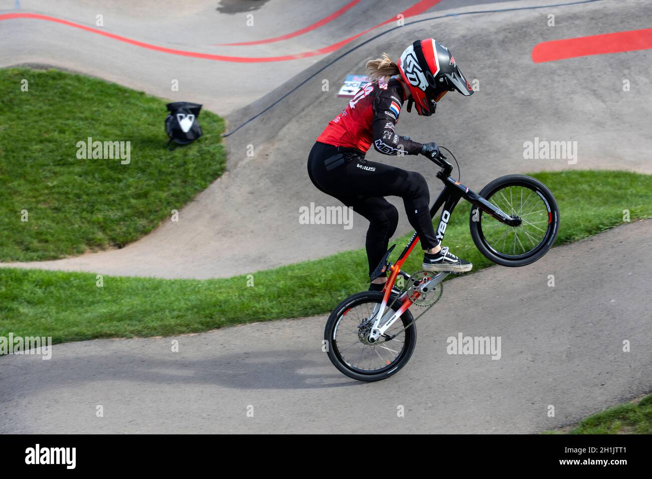 Dutch biker Merel Smulders seen in action during the women's Red Bull ...