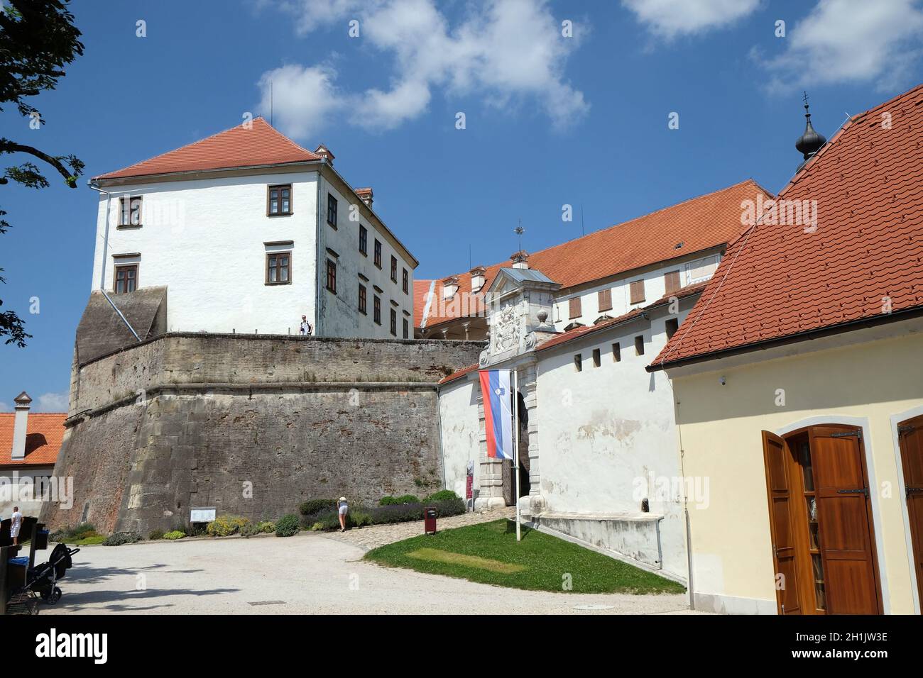 Castle in Ptuj, town on the Drava River banks, Lower Styria Region ...