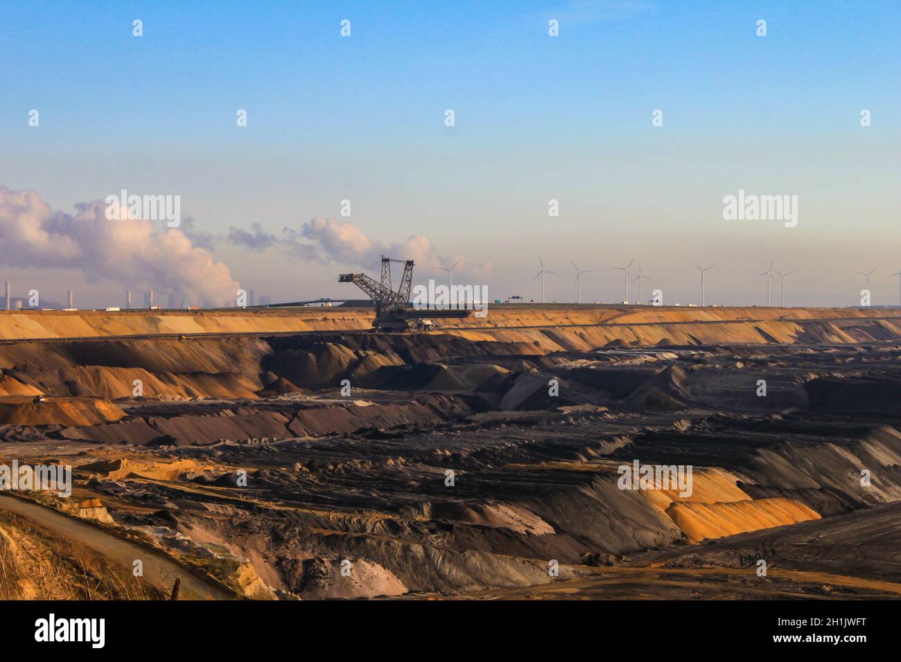 Landscape view of open-pit mines Stock Photo - Alamy