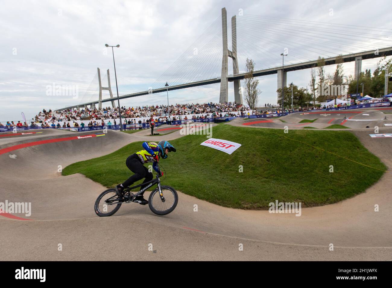 North American biker Emily Hayes in action during the women's Red Bull ...