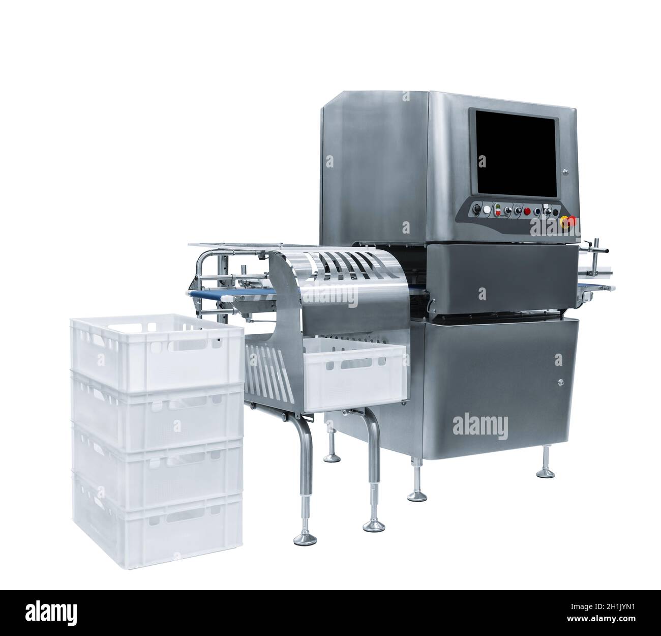 Industrial line for packaging of bakery products. Packing of bread at ...