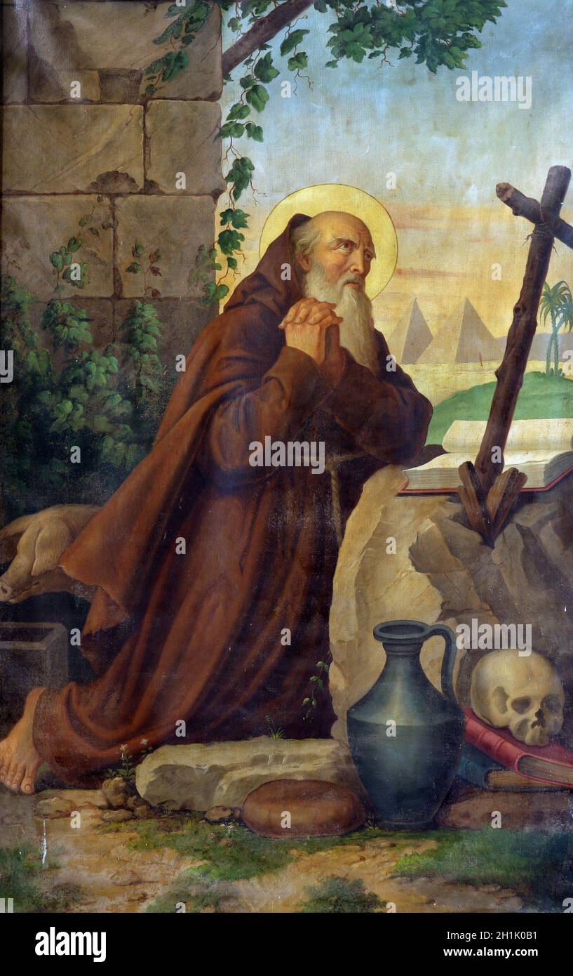 Saint Anthony the Great Stock Photo - Alamy