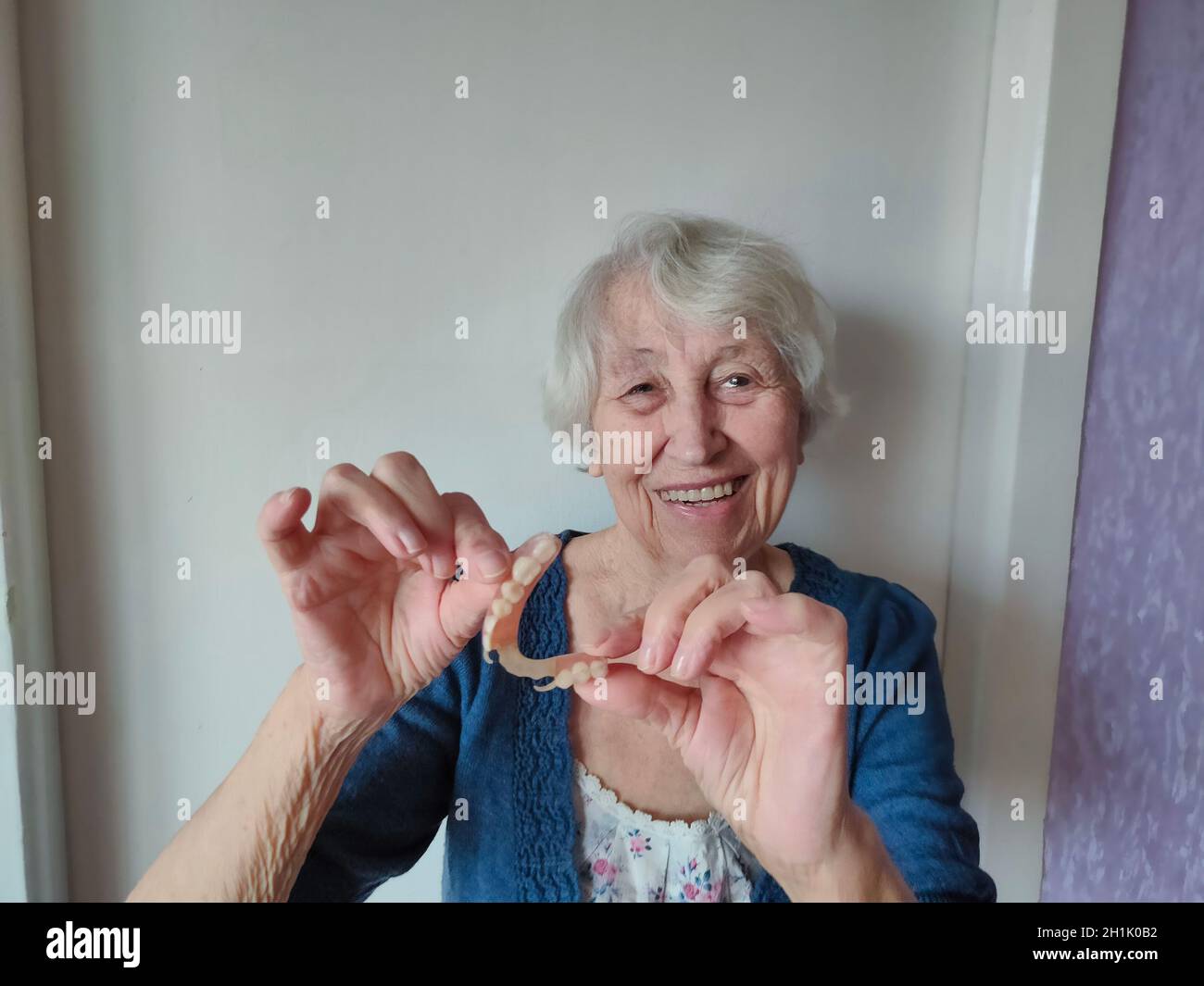 Flexible nylon dentures in senior hi-res stock photography and images ...