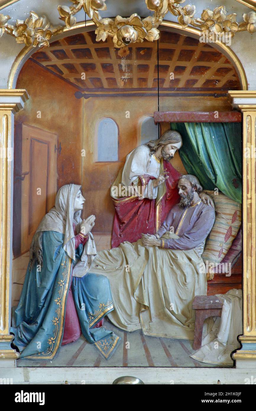 The death of st. Joseph Stock Photo - Alamy