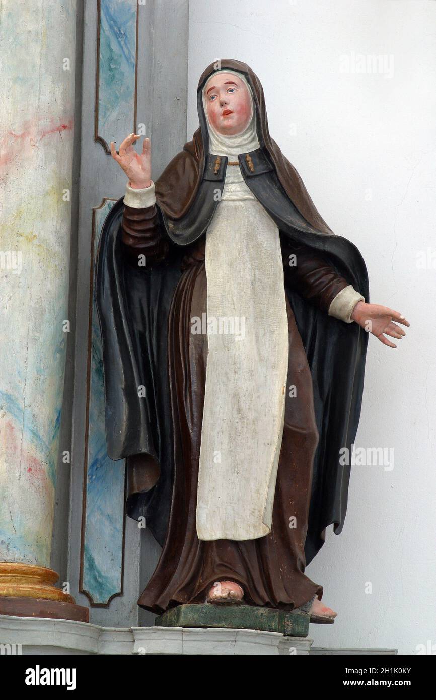Statue of saint Stock Photo - Alamy