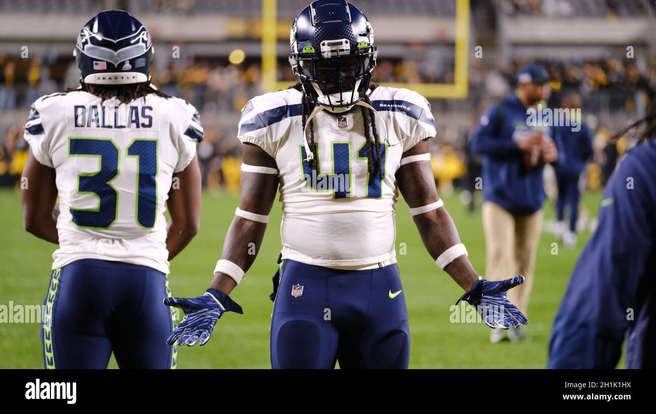 Pittsburgh, PA, USA. 17th Oct, 2021. Alex Collins #41 during the ...