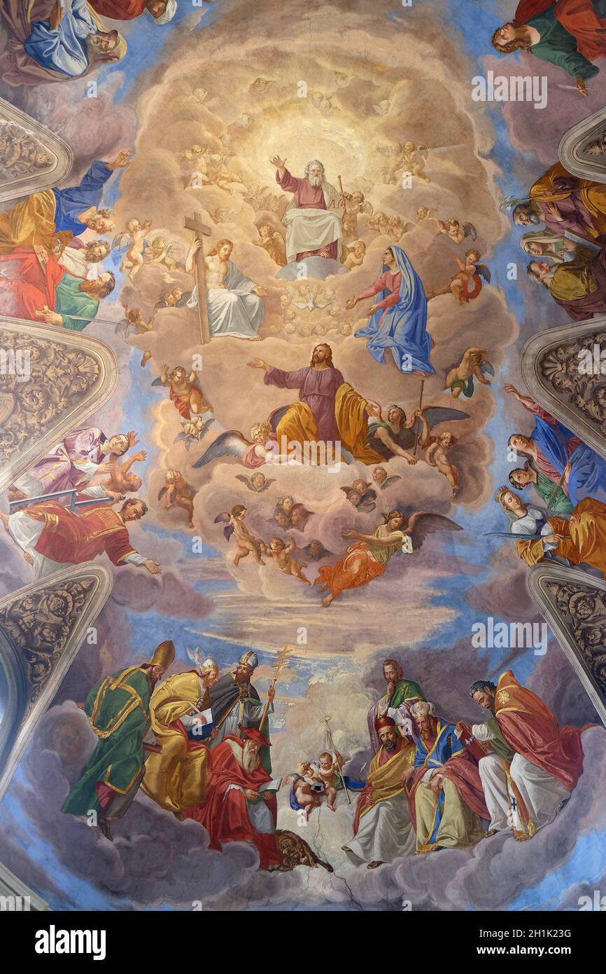 Apotheosis of St James by Silverio Capparoni fresco on the ceiling of ...