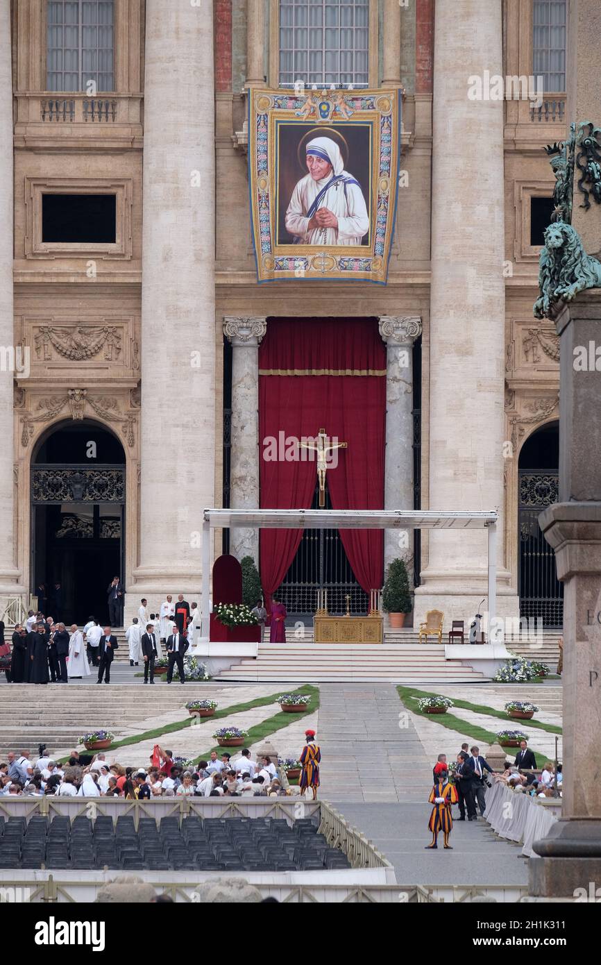 St. Peters Basilica in Vatican City arranged for the canonization of ...