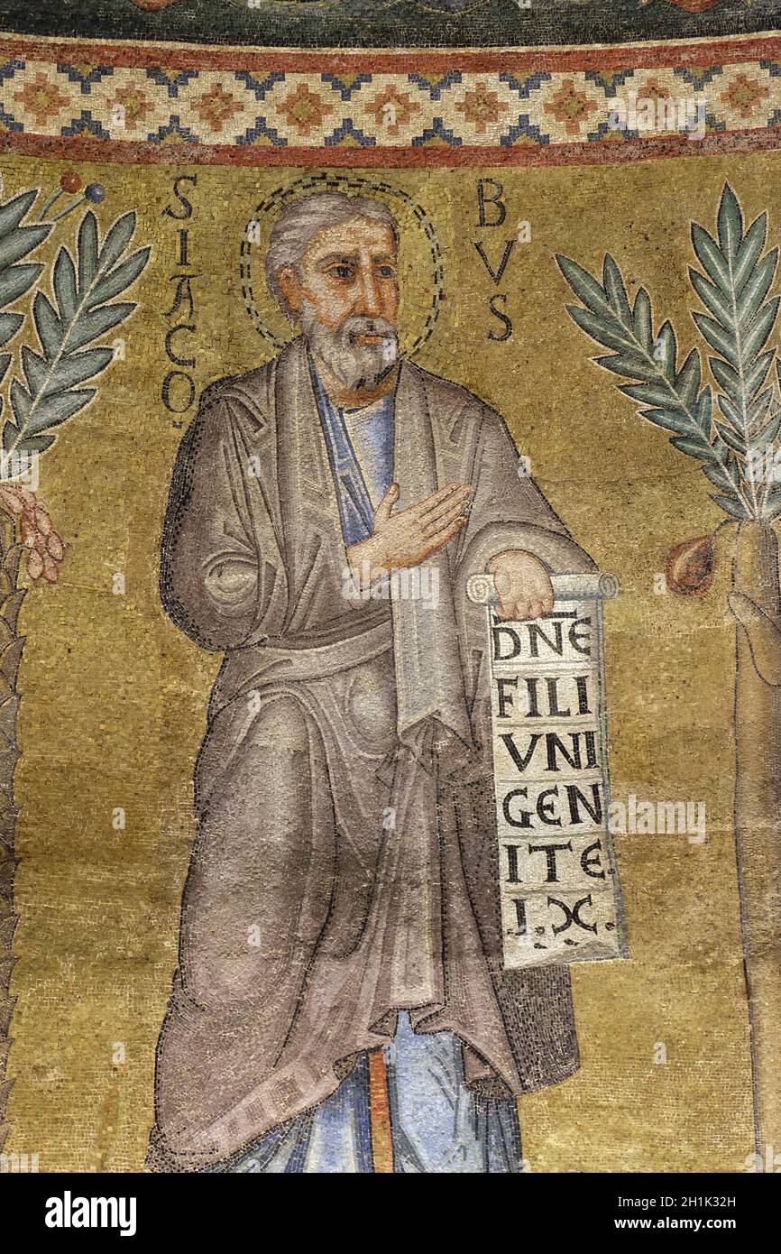 Saint James, mosaic in the basilica of Saint Paul Outside the Walls ...