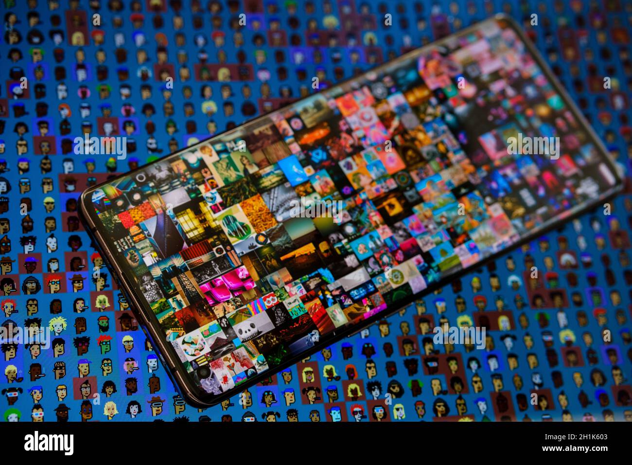 Two the most expensive NFT artworks. Concept. Beeple's "Everydays — The ...