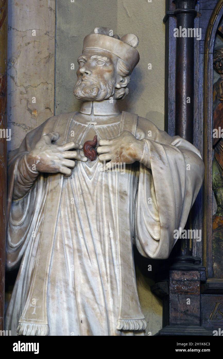 Statue of saint Stock Photo - Alamy