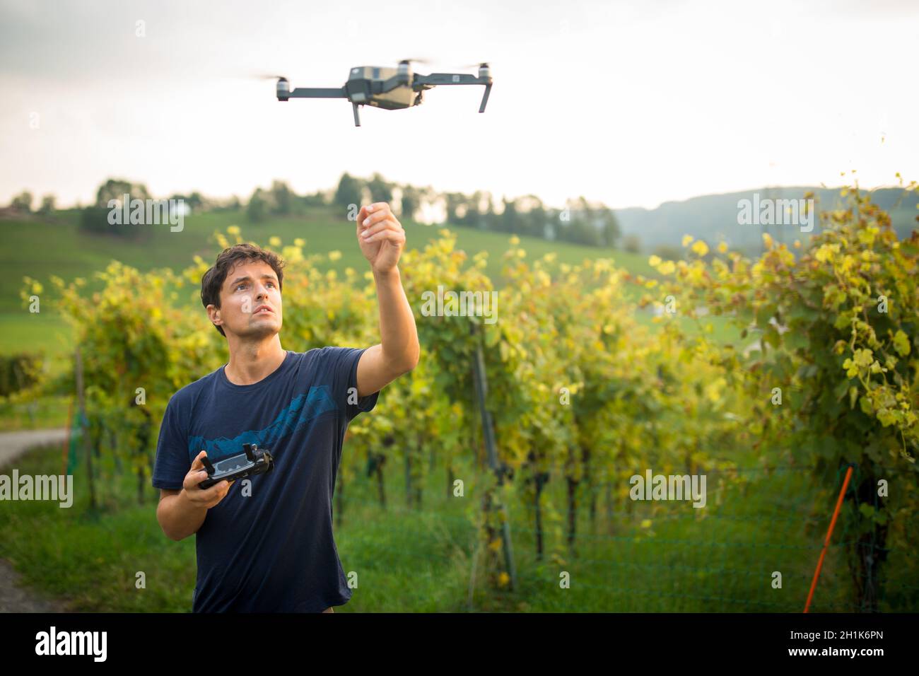 Young man drone controller hi-res stock photography and images - Alamy