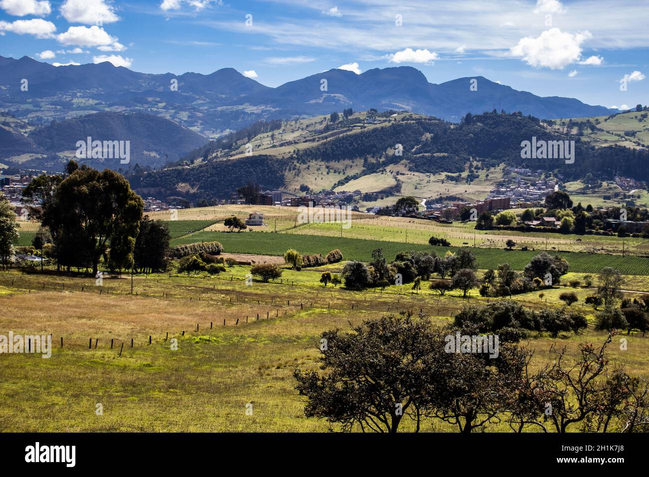 View of the beautiful mountains of the municipality of La Calera ...