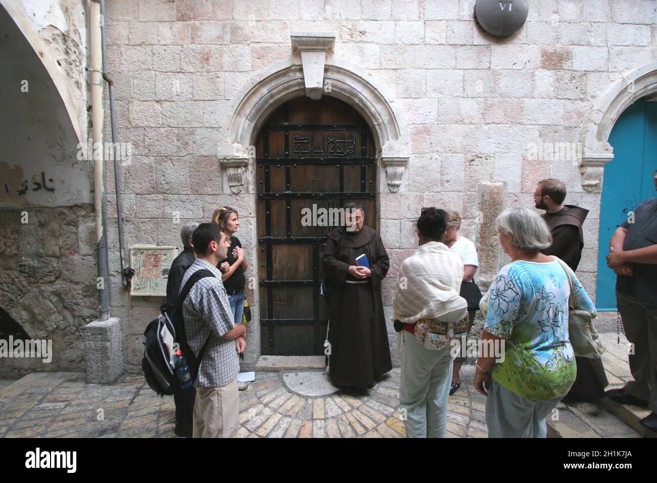 Via Dolorosa, 6th Stations of the Cross in Jerusalem, Israel Stock ...