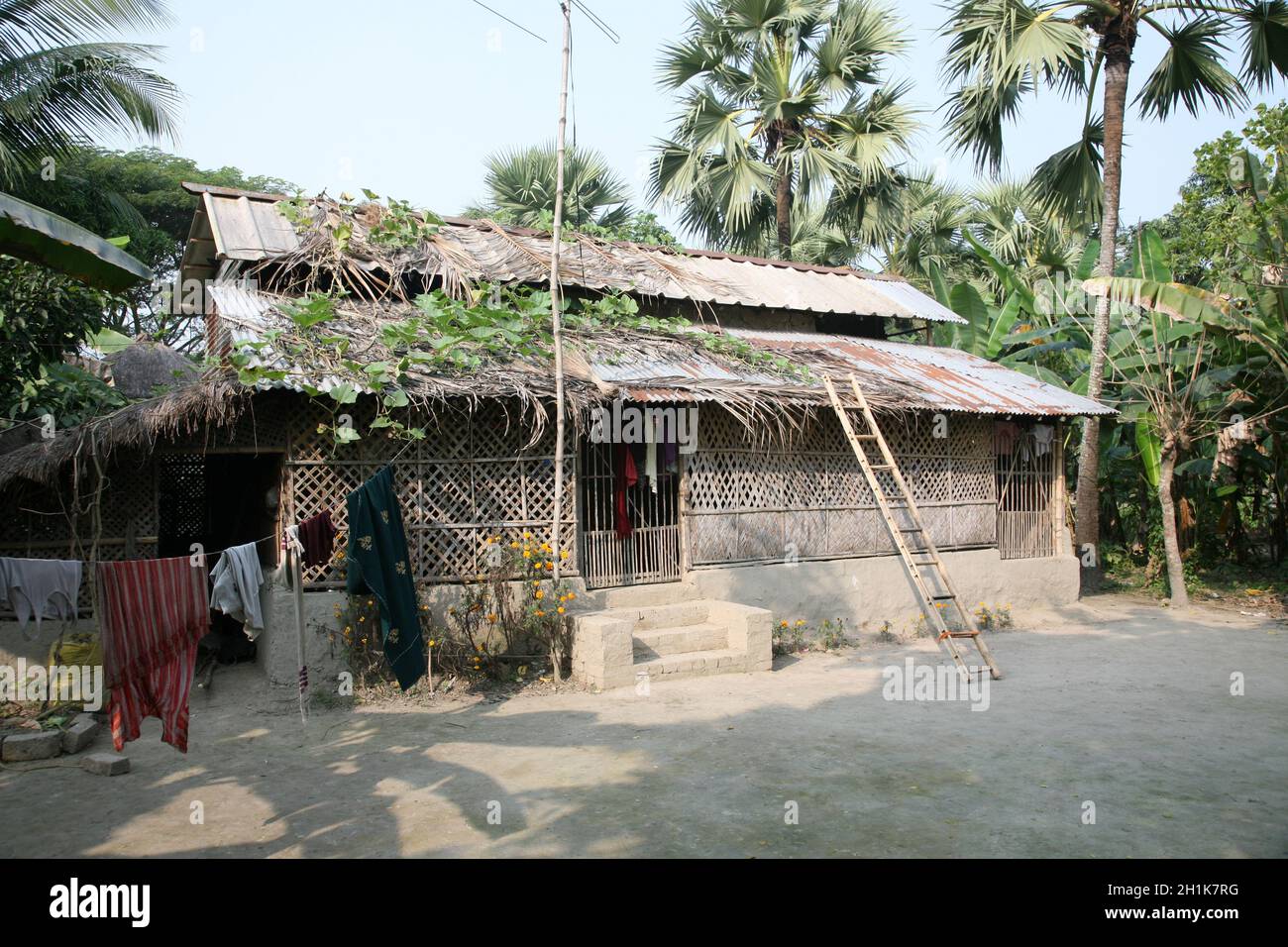 A simple house in Bengali village Stock Photo - Alamy