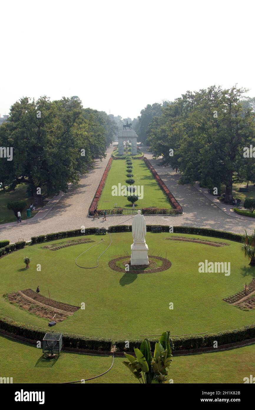 Victoria Memorial gardens in Kolkata, West Bengal, India Stock Photo ...