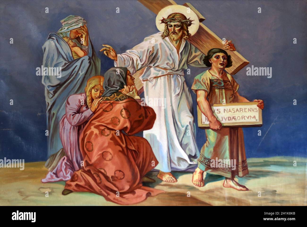 8th Stations of the Cross, Jesus meets the daughters of Jerusalem Stock ...