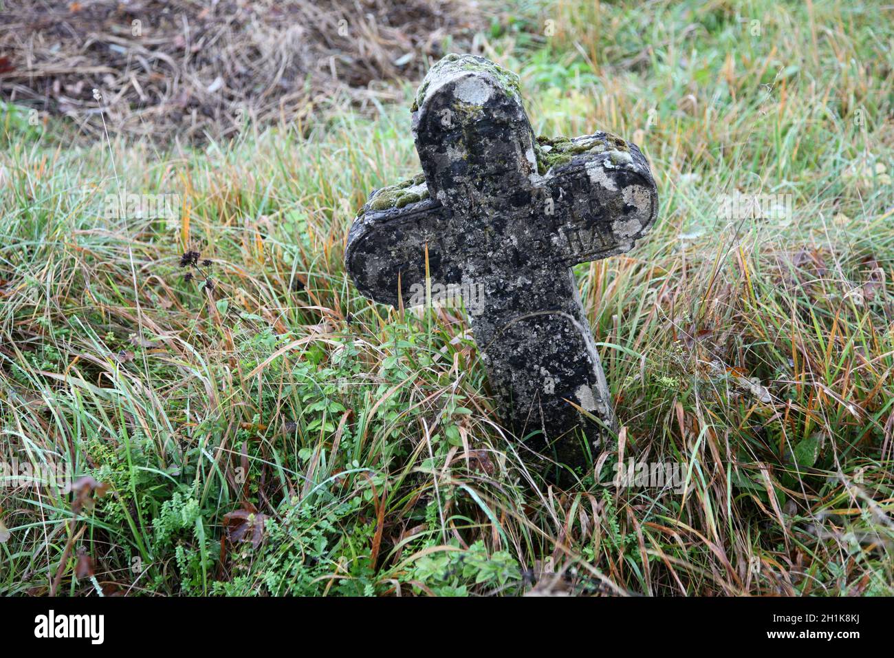 Stone cemetery cross Stock Photo - Alamy