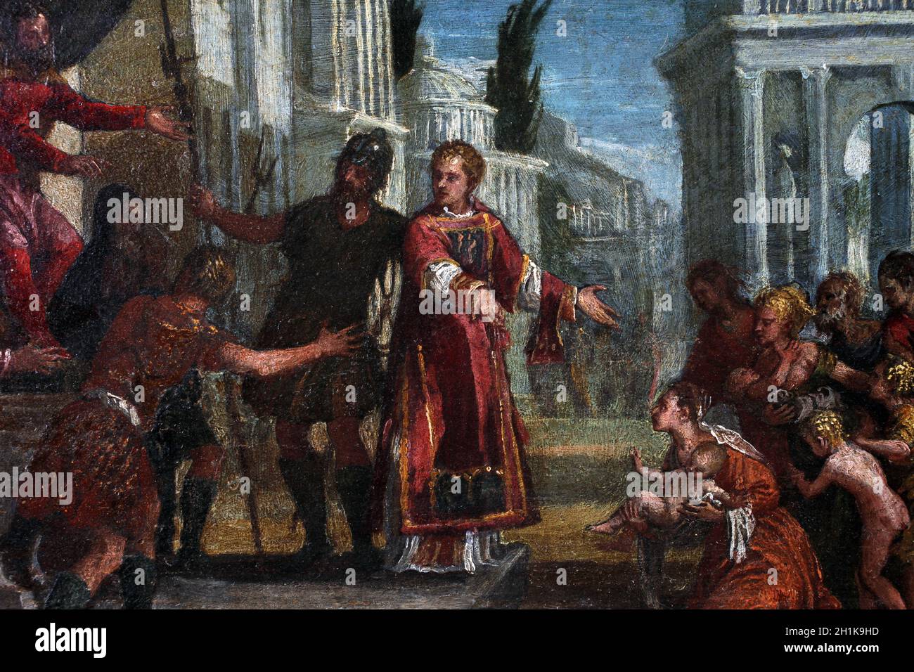 Paolo Veronese: St. Lawrence leads the poor prefect of Valerian Stock ...