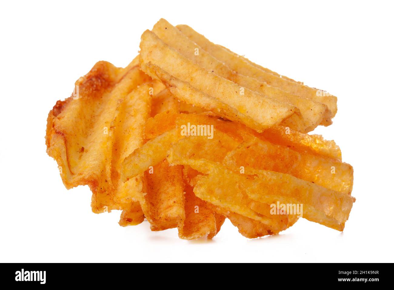 Wavy ribbed chips isolated on white background Stock Photo - Alamy