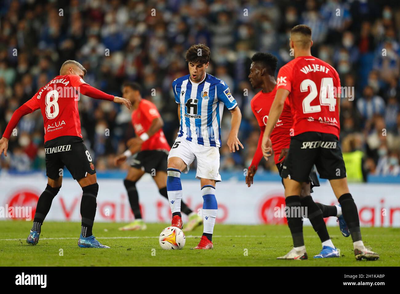San Sebastian, Spain. 16th Oct, 2021. Julen Lobete (Sociedad) Football ...