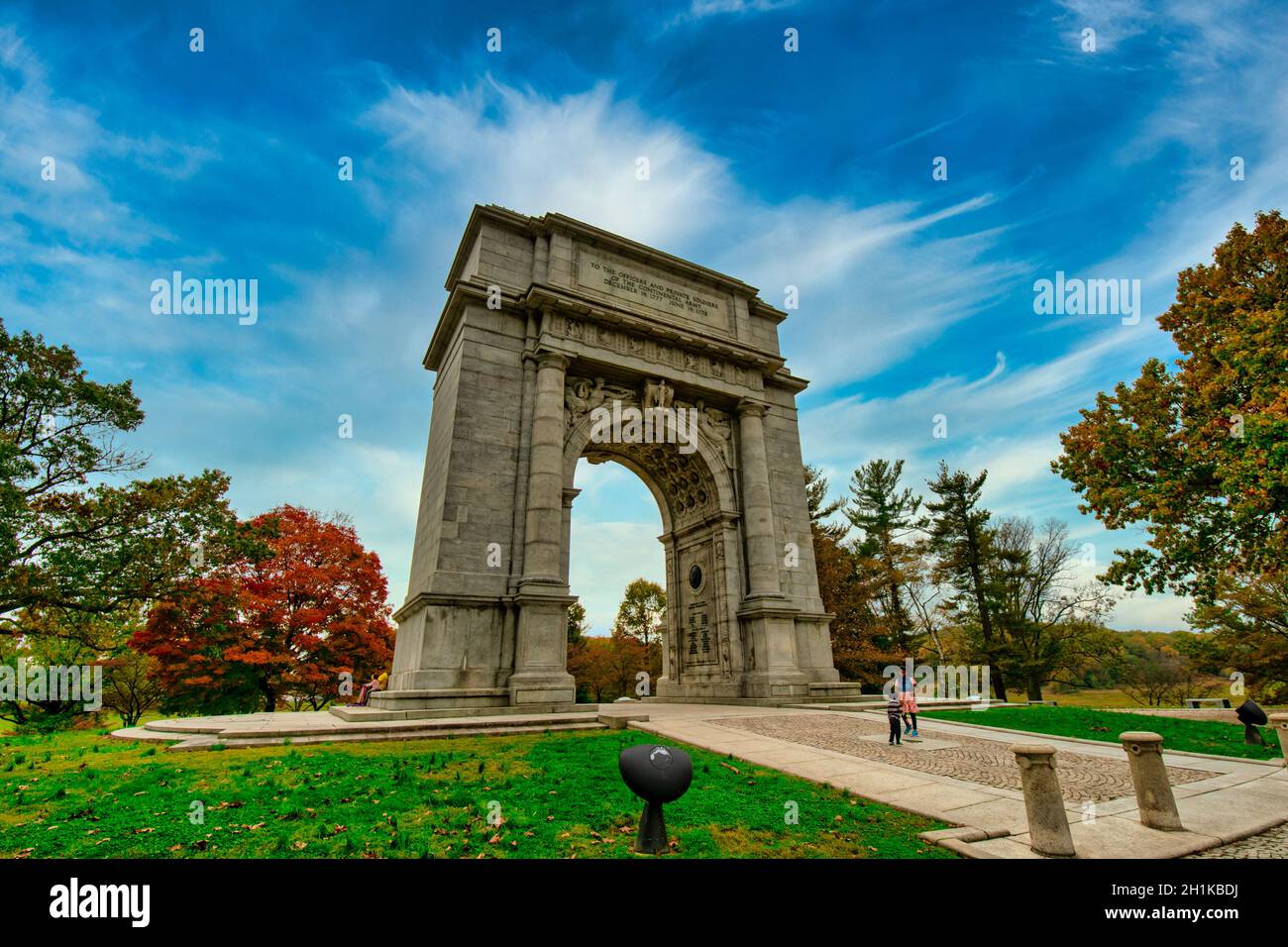 The National Memorial Arch at Valley Forge National Historical Park on ...