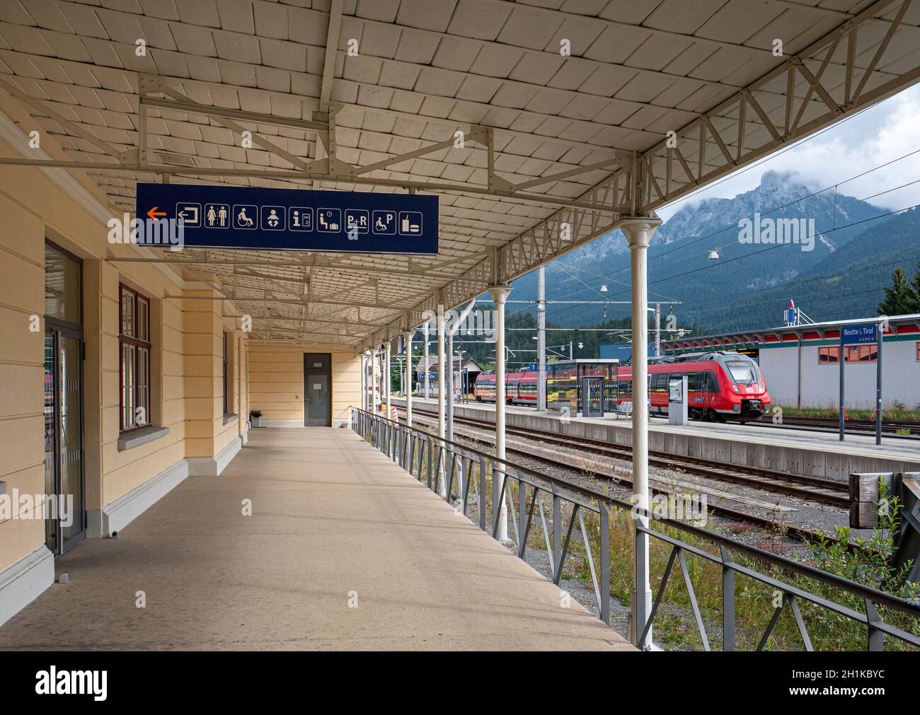 Reutte Long-distance Train Station In Tyrol, Austria Stock Photo - Alamy