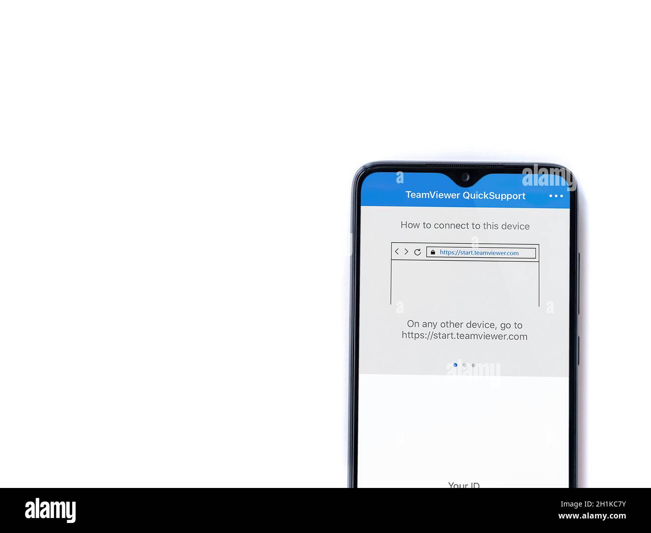 Lod, Israel - July 8, 2020: TeamViewer QuickSupport app launch screen ...