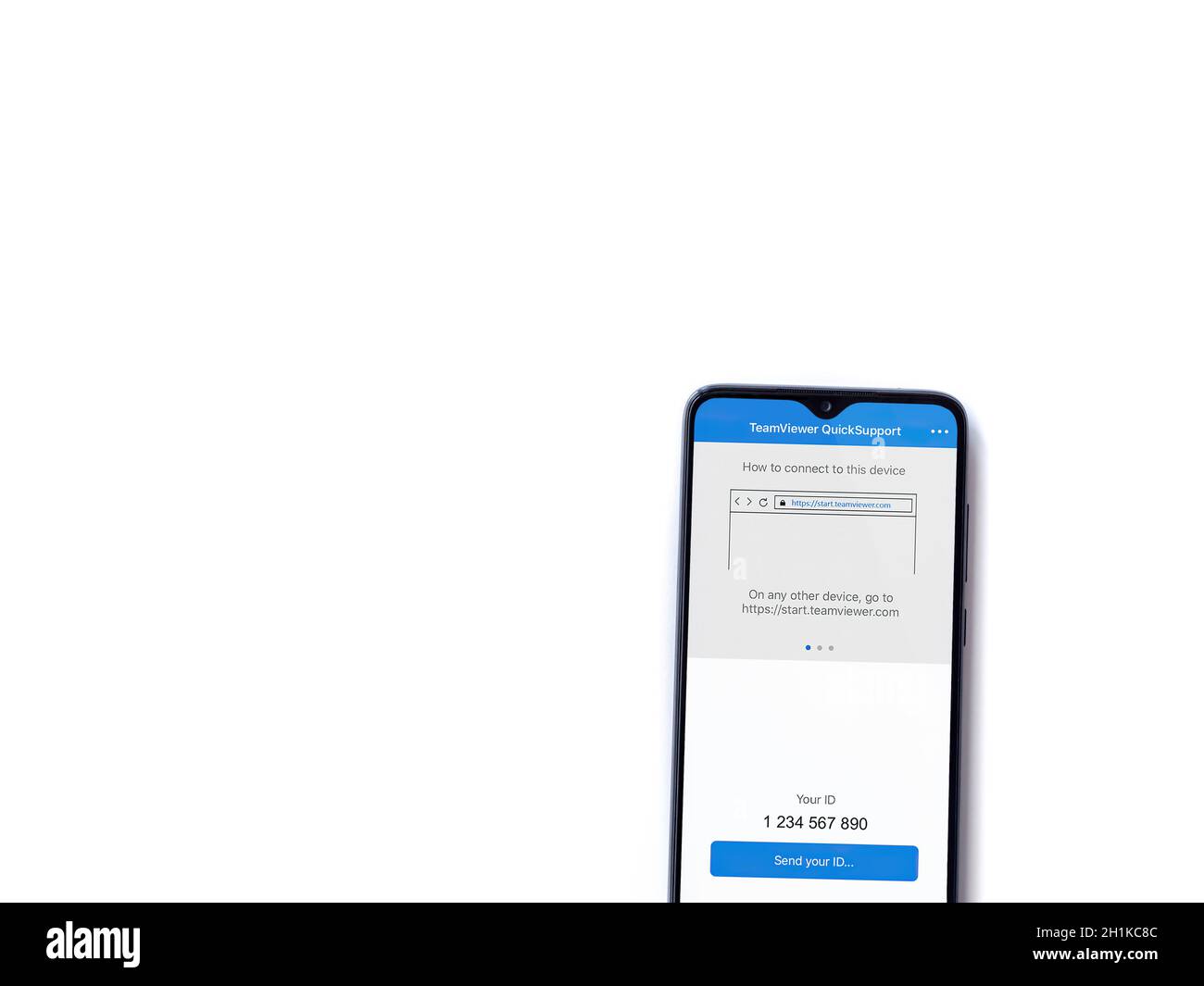 Lod, Israel - July 8, 2020: TeamViewer QuickSupport app launch screen ...