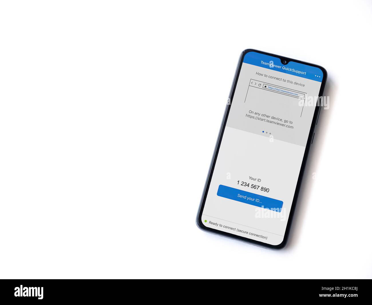 Lod, Israel - July 8, 2020: TeamViewer QuickSupport app launch screen ...