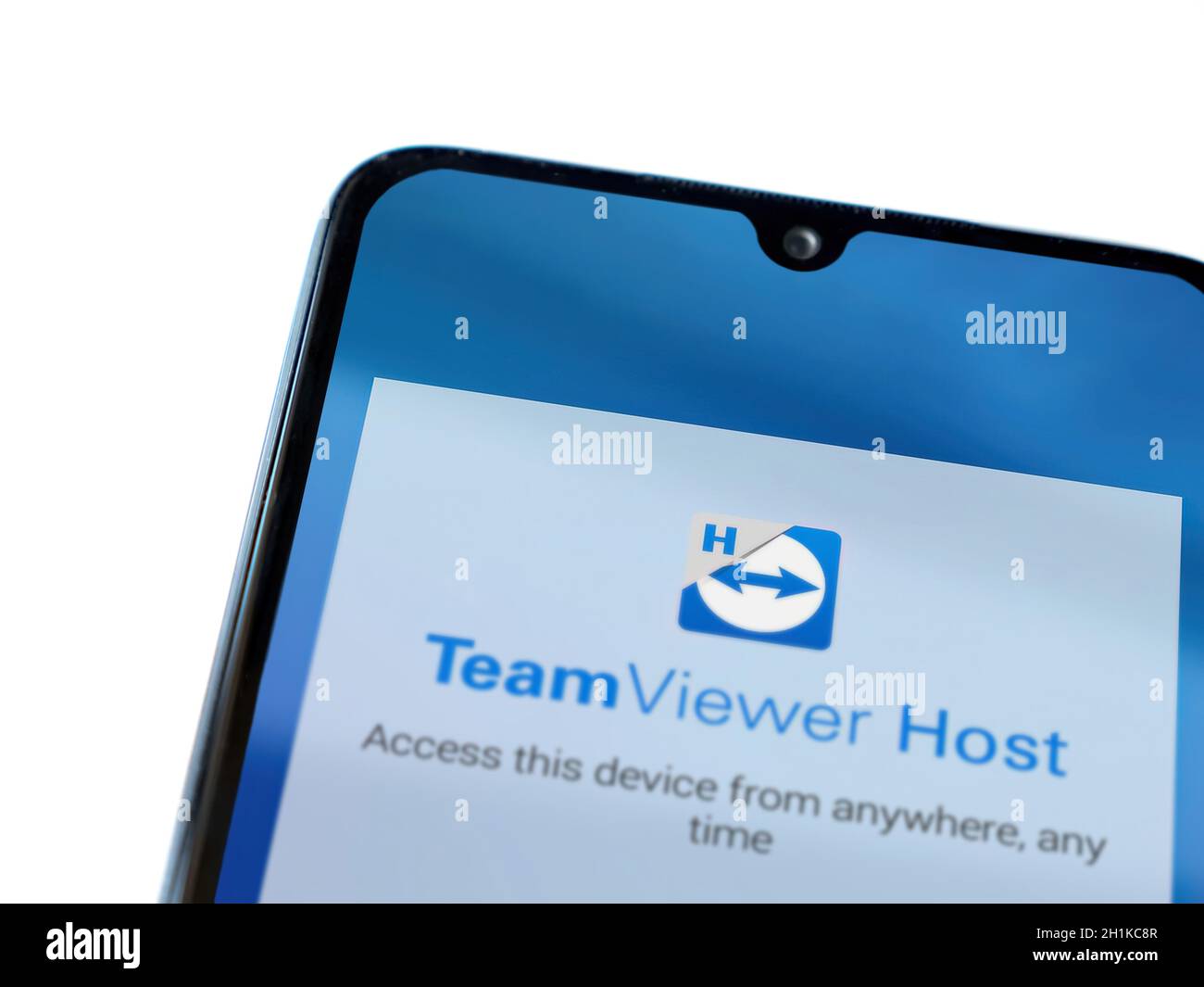 Lod, Israel - July 8, 2020: TeamViewer Host app launch screen with logo ...