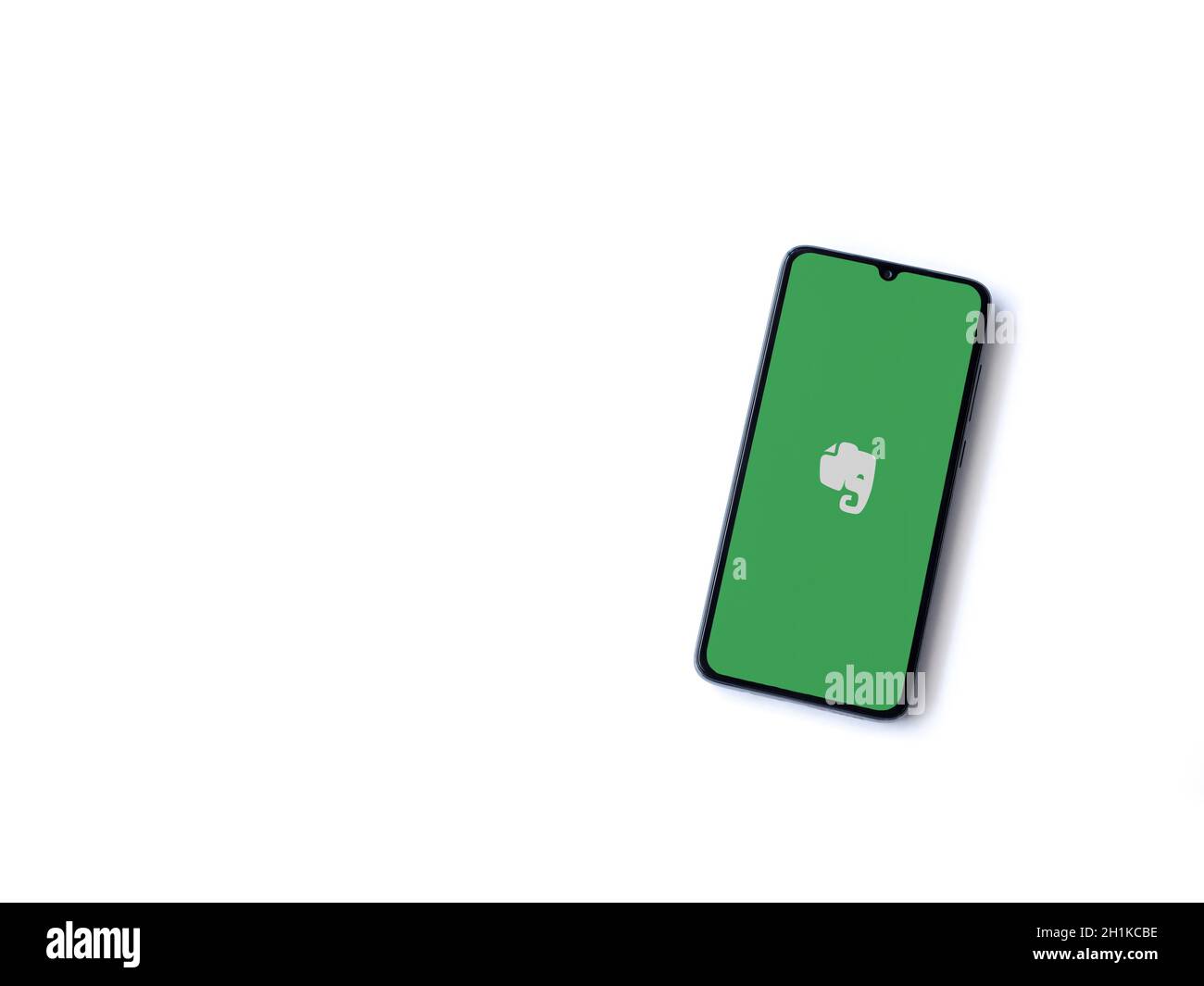Lod, Israel - July 8, 2020: Evernote app launch screen with logo on the ...