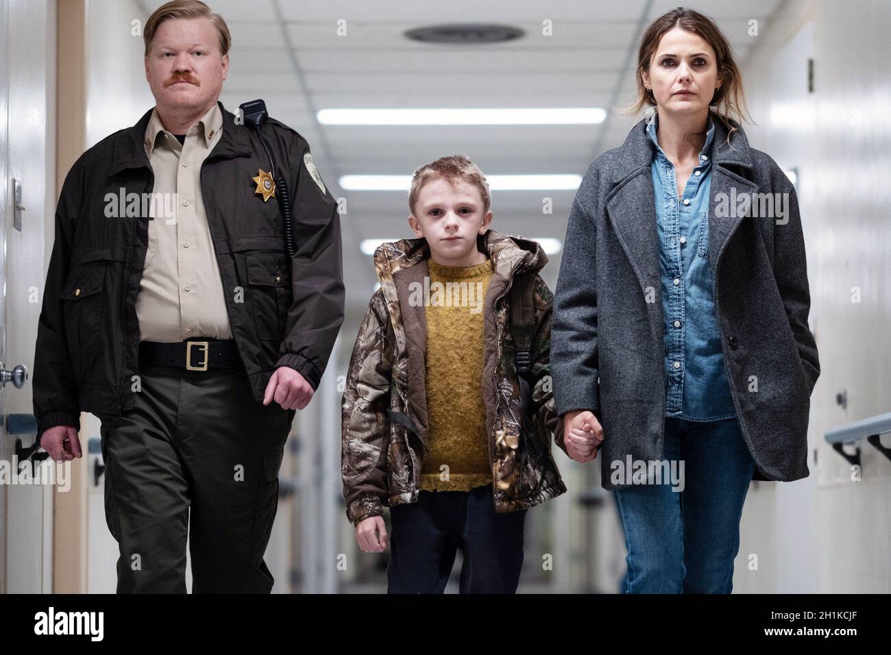 ANTLERS, from left: Jesse Plemons, Jeremy T. Thomas, Keri Russell, 2021 ...
