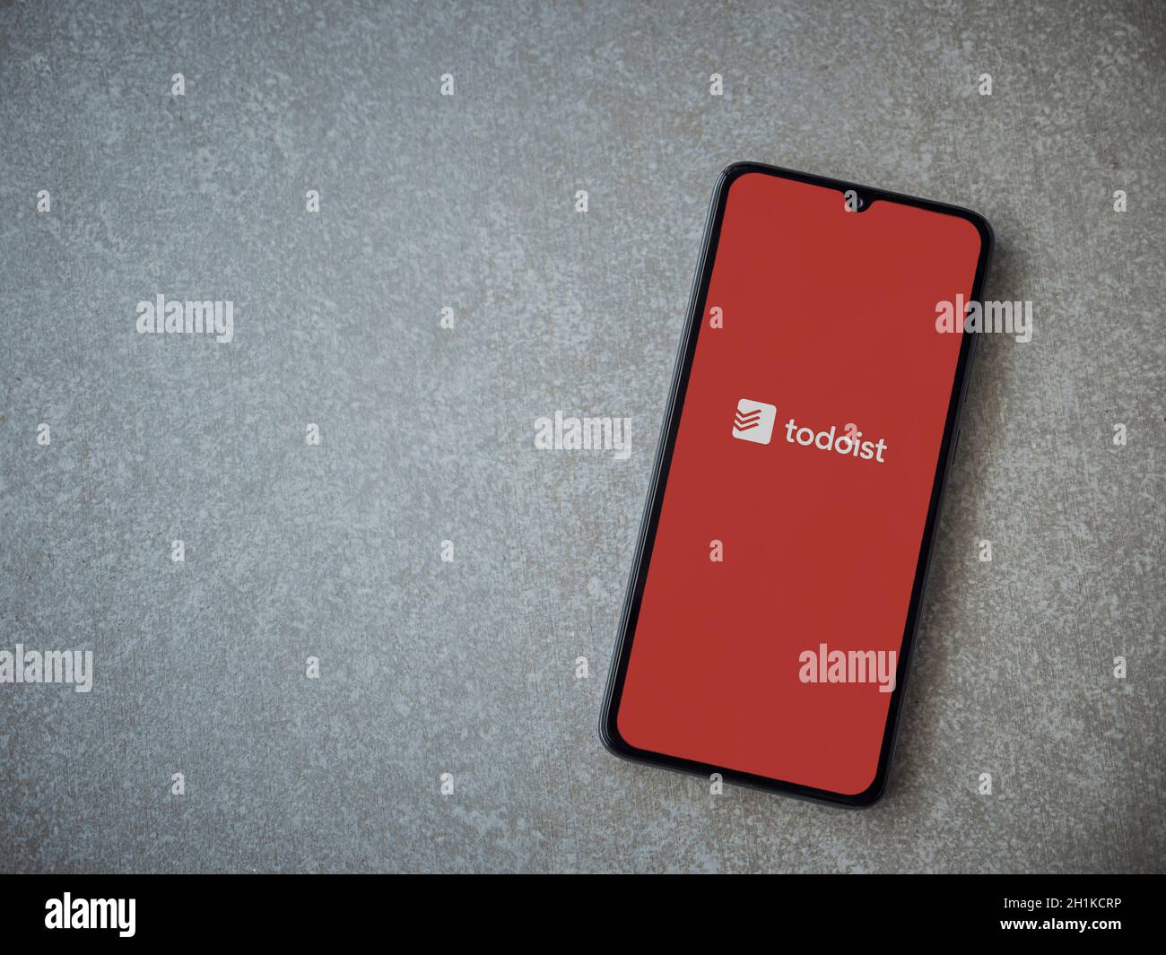 Lod, Israel - July 8, 2020: Todoist app launch screen with logo on the ...