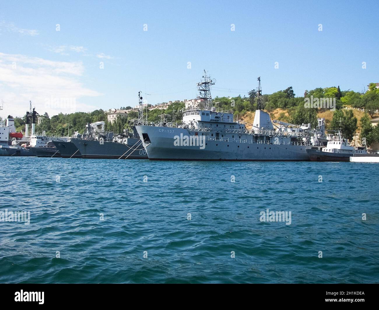 Republic of Crimea, Sevastopol - July 28, 2019: Ships of the Black Sea ...