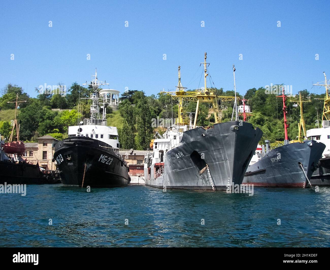 Republic of Crimea, Sevastopol - July 28, 2019: Ships of the Black Sea ...