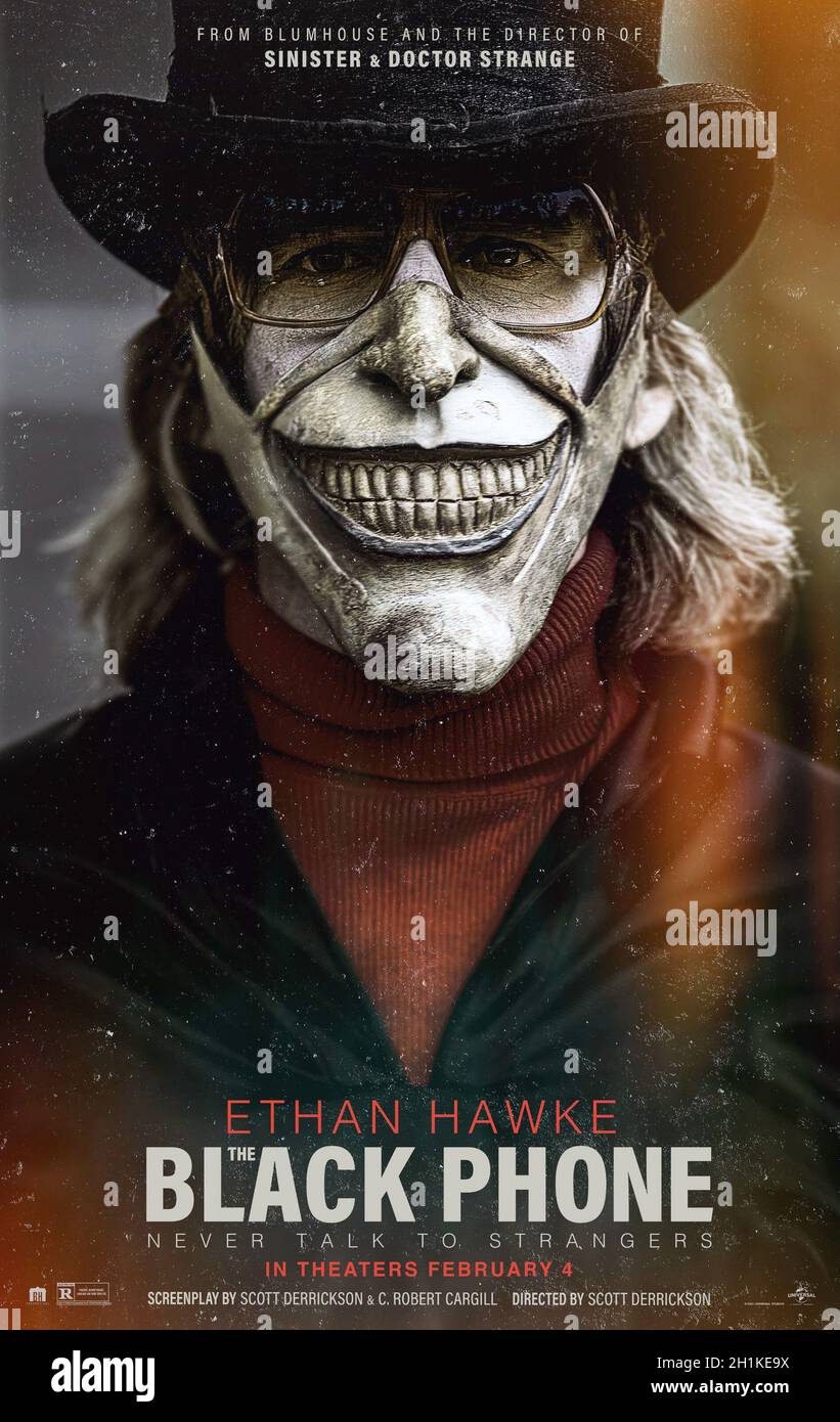 THE BLACK PHONE, US poster with revised release date, Ethan Hawke, 2021 ...