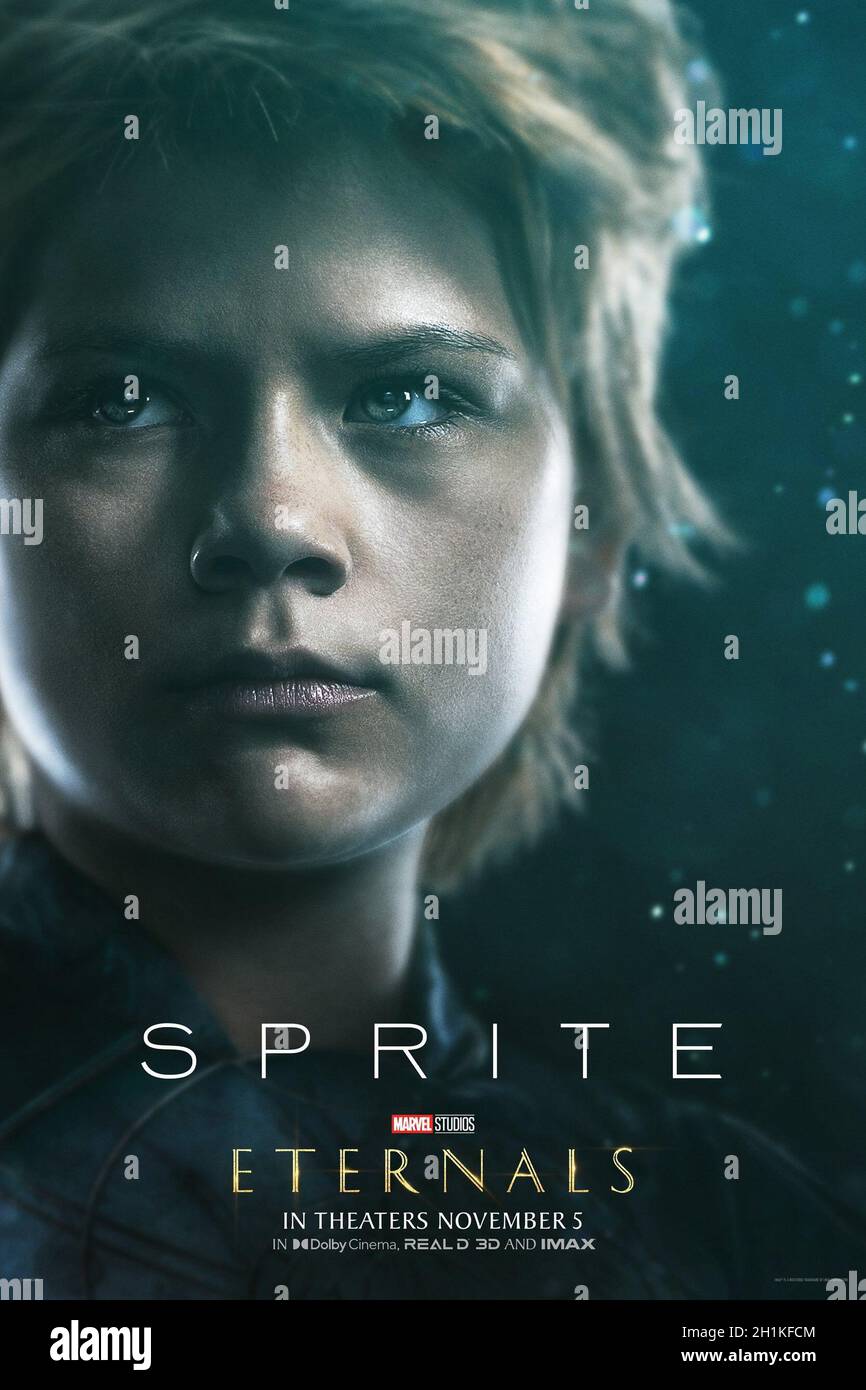 ETERNALS, US character poster, Lia McHugh as Sprite, 2021. © Walt ...