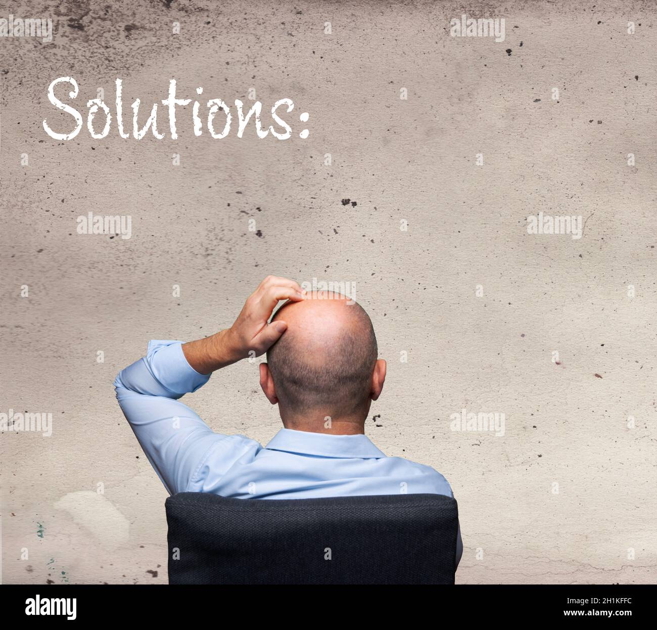 a worried man looking for the solution Stock Photo - Alamy